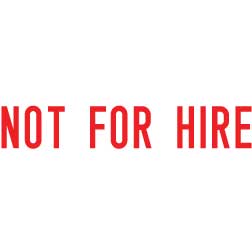 Not For Hire Decal for Truck Door | VL0717