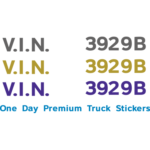 Truck & Van Door Letters Custom Prespaced on Decal Sheet | VL0702