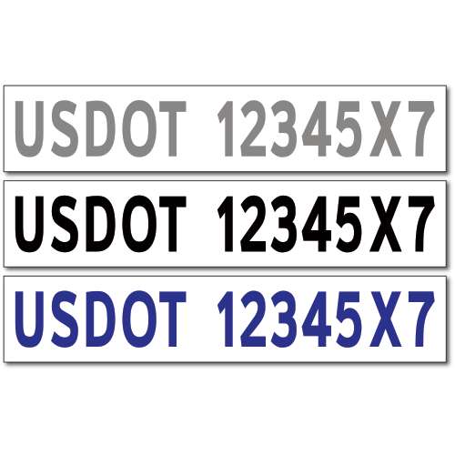 DOT Truck Lettering & Number Stickers Decals | VL0701