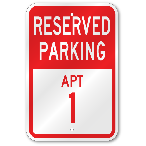 Apt Parking Sign | 3M Reflective Outdoor Quality | PS171702