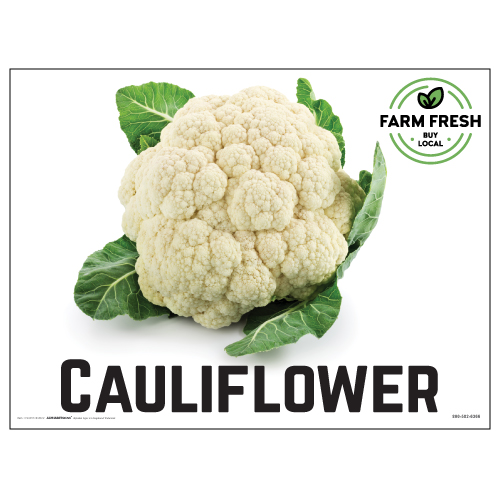 Cauliflower Produce Yard Signs | Visible Double Sided | CS4013
