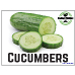 Cucumbers Produce Yard Signs | Visible Double Sided