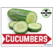 Cucumbers Produce Yard Signs | Visible Double Sided