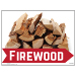 Firewood Produce Yard Signs | Visible Double Sided