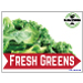 Fresh Greens Produce Yard Signs | Visible Double Sided