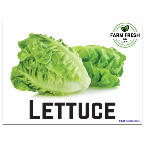 Lettuce ProduceYard Signs | Visible Double Sided | CS4056