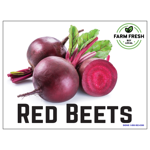 Red Beets Produce Yard Signs | Visible Double Sided | CS4064