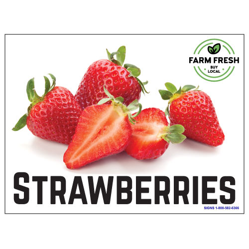 Strawberries Yard Signs