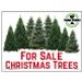 Christmas Trees For Sale Yard Signs | Visible Double Sided
