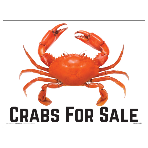 Crabs For Sale Yard Signs