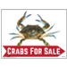 Crabs For Sale Yard Signs | Visible Double Sided
