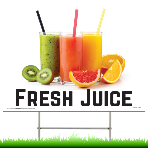 Fresh Juice Yard Signs | Visible Double Sided | CS4098
