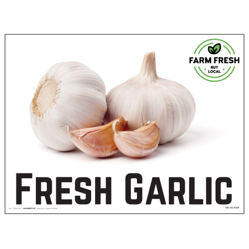 Fresh Garlic Yard Signs | Visible Double Sided | CS4068