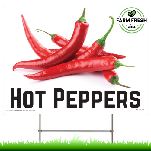 Hot Peppers Yard Signs