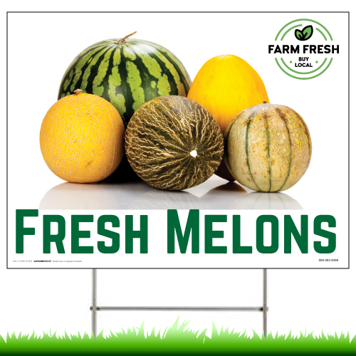 Melon Variety For Sale Yard Signs | Visible Double Sided | CS4091