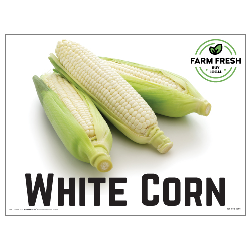 White Corn Yard Signs
