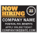Now Hiring Yard Signs | Visible Double Sided