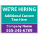 Now Hiring Yard Signs | Visible Double Sided