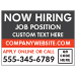 Now Hiring Yard Signs | Visible Double Sided