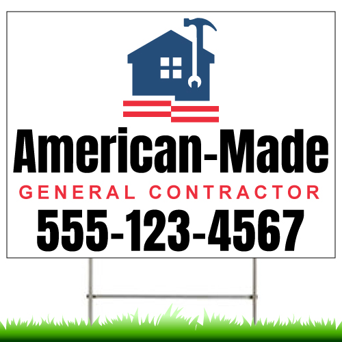 Contractor Yard Signs Americana Design
