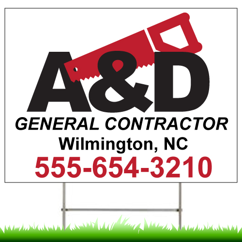 Contractor Yard Signs Ampersand Design | Visible Double Sided | CS4121