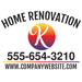 Contractor Yard Signs Initials Design | Visible Double Sided
