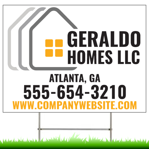 Contractor Yard Signs Minimal Design