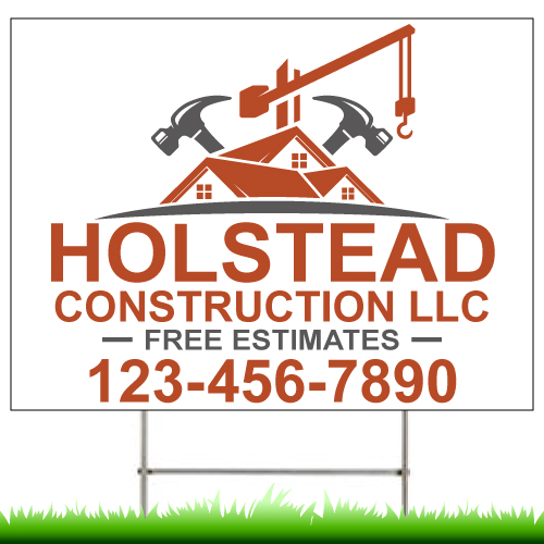 Contractor Yard Signs Vintage Design | Visible Double Sided | CS4129