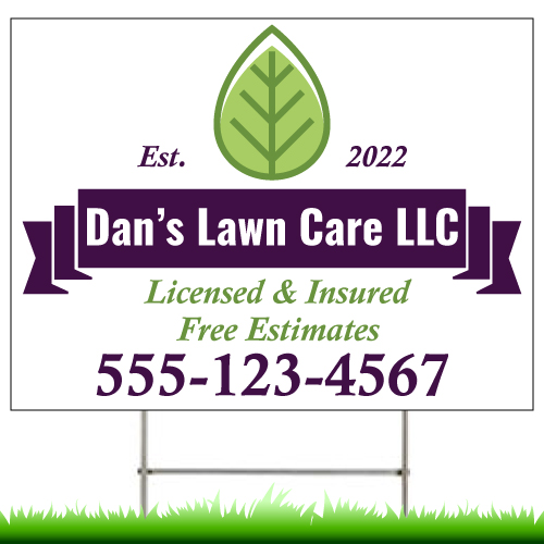 Landscaping Yard Signs Americana Design | Visible Double Sided | CS4111
