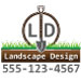 Landscaping Yard Signs Initials Design | Visible Double Sided