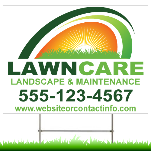 Landscaping Yard Signs Vintage Design | Visible Double Sided | CS4118