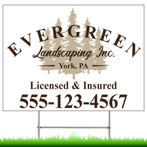 Landscaping Yard Signs Western Design | Visible Double Sided | CS4119