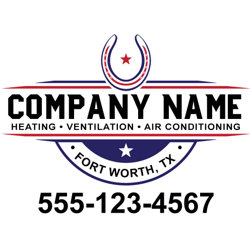 Heating Air Conditioning Truck Door Decal | Custom Western Design | VL0482