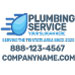 Plumbing Truck Door Decal | Custom Modern Design