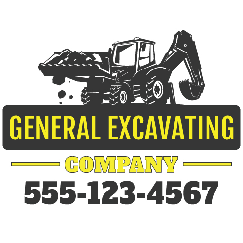 Excavating Truck Door Decal | Custom Banner Design