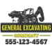 Excavating Truck Door Decal | Custom Banner Design