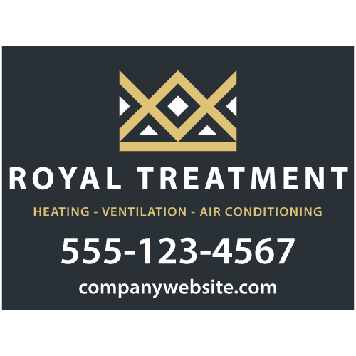 Heating Air Conditioning Yard Signs Heraldry Design