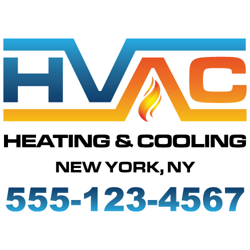 Heating Air Conditioning Yard Signs Initials Design | Visible Double ...