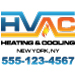 Heating Air Conditioning Yard Signs Initials Design | Visible Double Sided