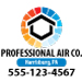 Heating Air Conditioning Yard Signs Modern Design | Visible Double Sided