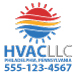 Heating Air Conditioning Yard Signs Round Design | Visible Double Sided