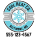 Heating Air Conditioning Yard Signs Round Design | Visible Double Sided