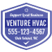 Heating Air Conditioning Yard Signs Shield Design | Visible Double Sided