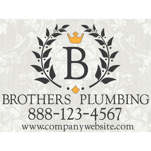 Plumbing Yard Signs Heraldry Design | Visible Double Sided | CS4139