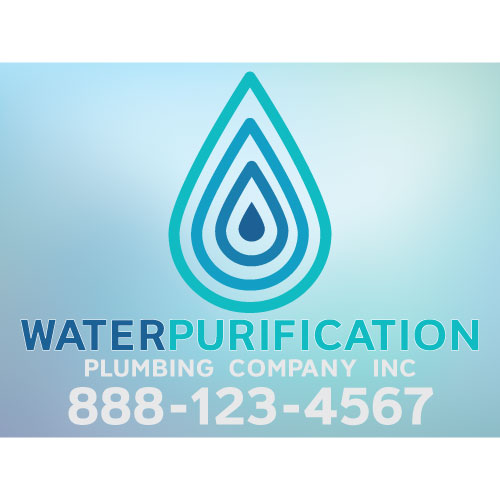 Plumbing Yard Signs Minimalist Design | Visible Double Sided | CS4131