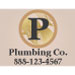 Plumbing Yard Signs Round Design | Visible Double Sided