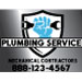Plumbing Yard Signs Shield Design | Visible Double Sided