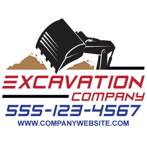 Excavating Yard Signs Americana Design | Visible Double Sided | CS4153