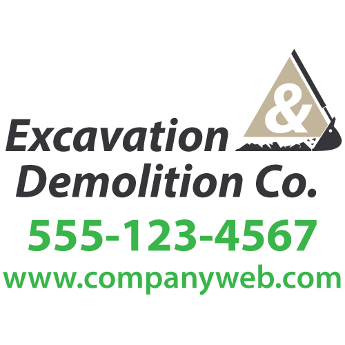 Excavating Yard Signs Ampersand Design