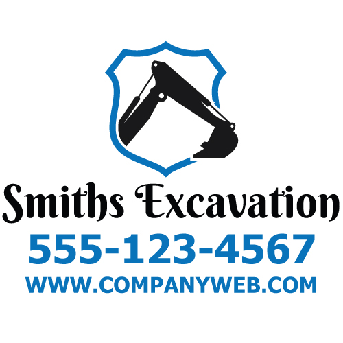 Excavating Yard Signs Heraldry Design